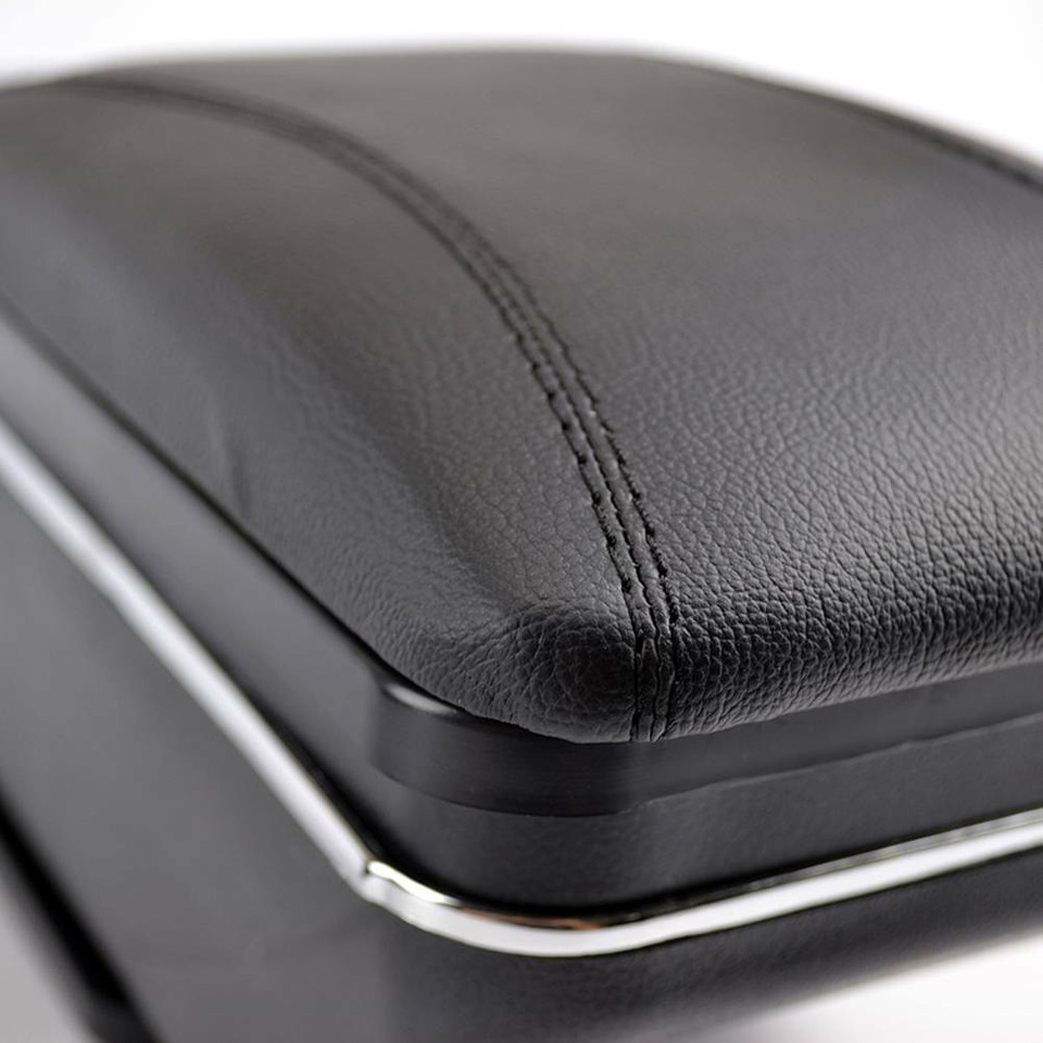 Universal Car Armrest Storage Box Leather Arm Rest Center Console ...