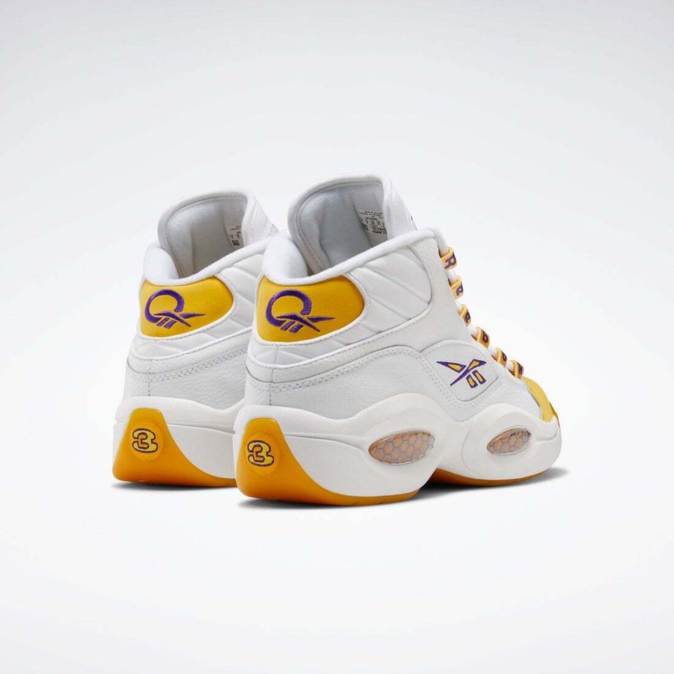 Reebok Classics Question Mid Allen Iverson Yellow Toe FX4278 Men's Size ...