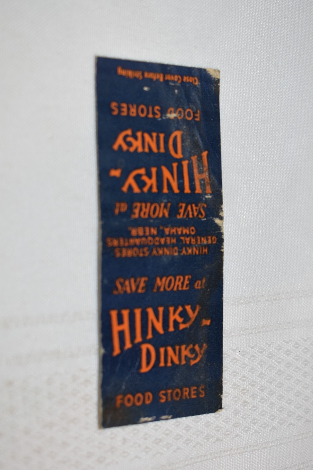 Hinky Dinky Food Stores Advertising 20 Strike Matchbook Cover | eBay