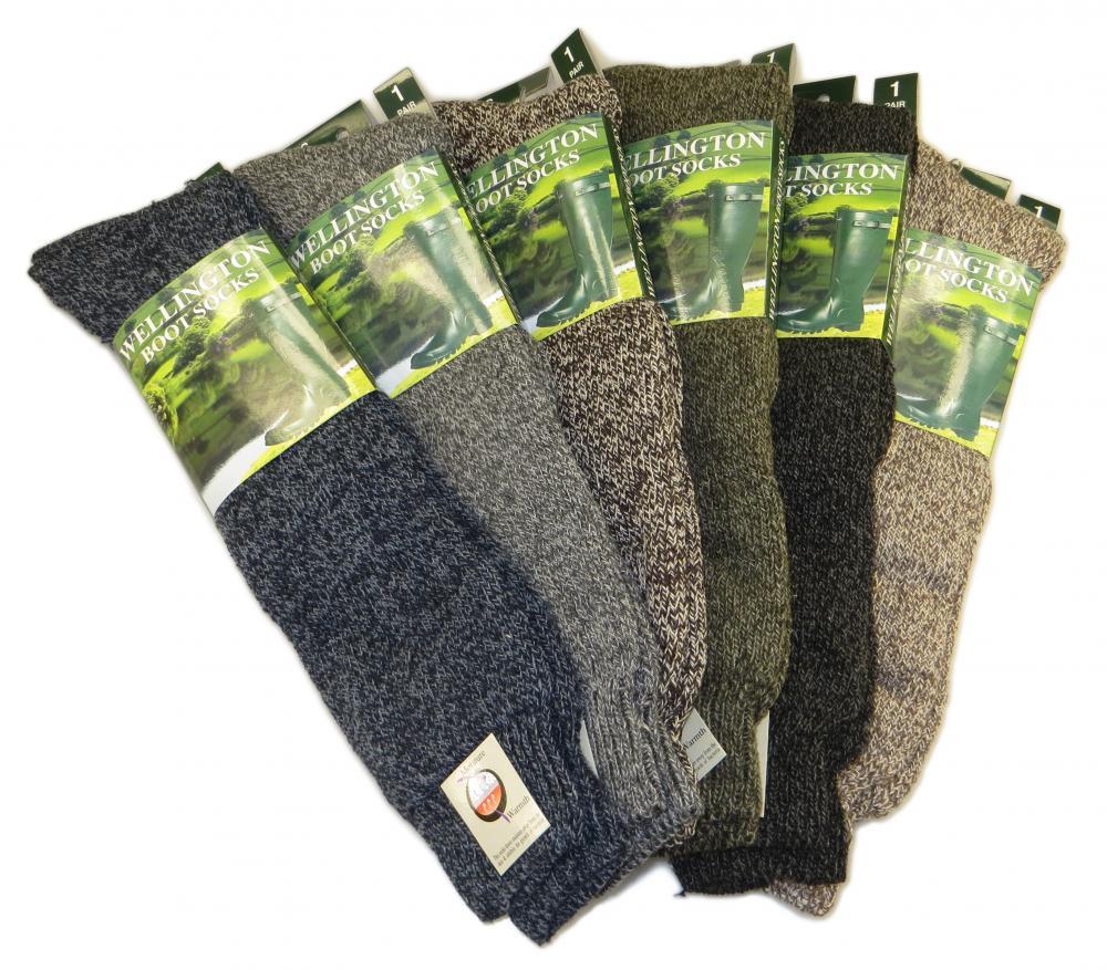 3 Pairs Of Men's Wellington Boot Socks, The Original Wellington Sock ...