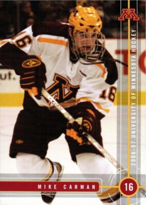 Mike Carman 2006-07 Minnesota Golden Gophers | eBay