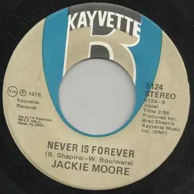 Jackie Moore Puttin It Down To You / Never Is Forever Vinyl Single ...