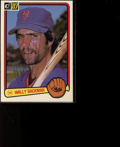 1983 Donruss Wally Backman Signed Card #618 New York Mets Autographed ...