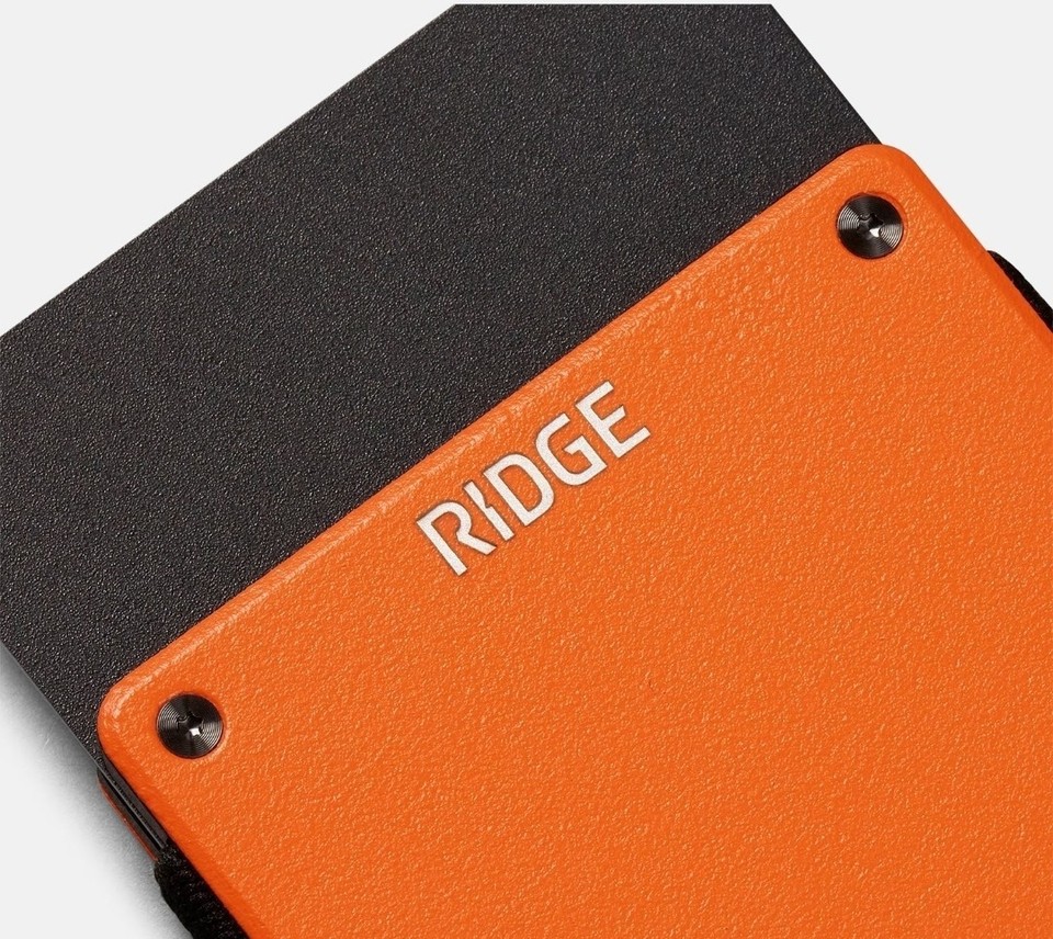 Ridge Lite Slim RFID Blocking Wallet Orange Holds 8 Cards Modular ...