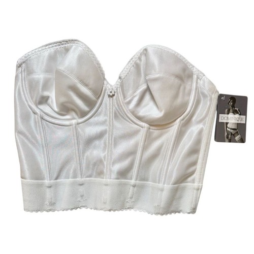 Dominique Women's White Bustier Corset 36B wedding bra NWT | eBay