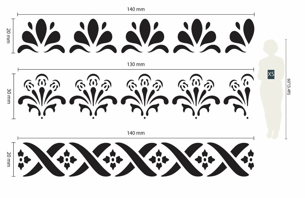 Simple Border Stencil Designs
