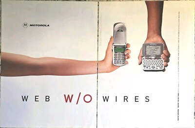 1999- 2 PG PRINT AD - MOTOROLA TIMEPORT WEBPHONE/ 2 WAY PAGER AD - WEB ...