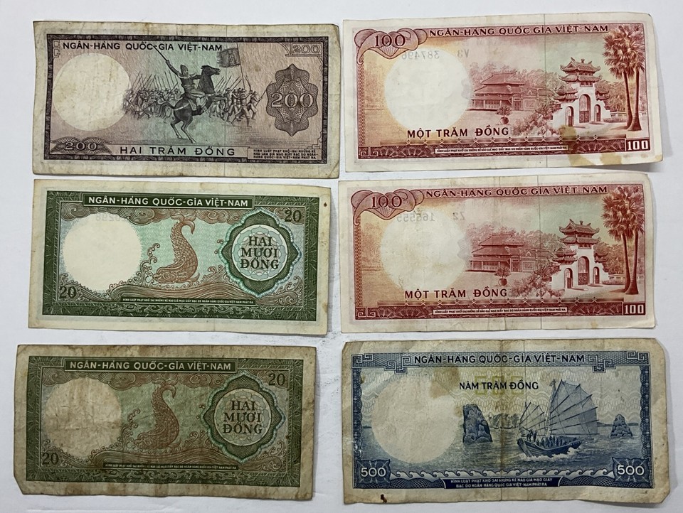 6 Viet-Nam Bank Notes 500, 200, 100, 20 Dong All Circulated | eBay