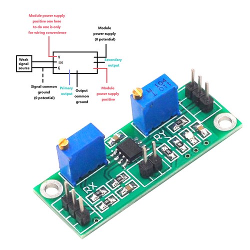 LM358 DC Weak Signal Amplifier Voltage Amplifier Two-Stage Operational ...