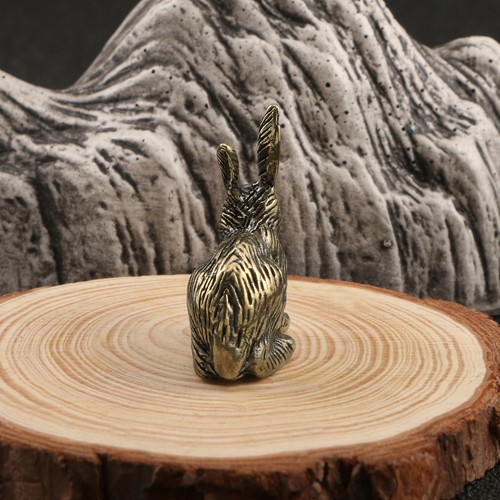 Tabletop Figurine Brass Rabbit Animal Statue Small Sculpture Gifts | eBay