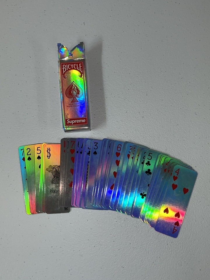 Supreme Bicycle Holographic Slice Playing Cards FW23 | eBay