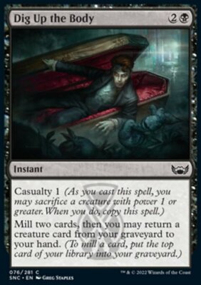 MTG Magic the Gathering Dig Up the Body (76/484) Streets of New Capenna ...