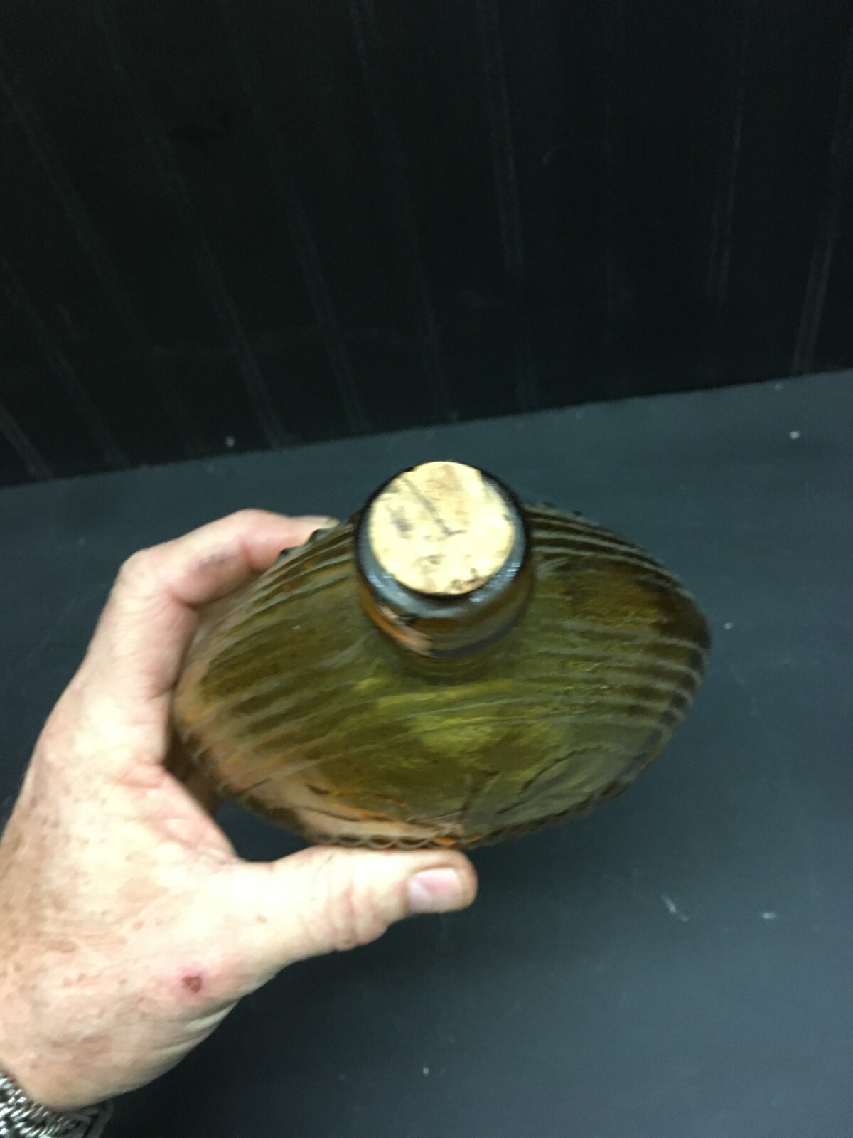 Clevenger Bros. Glass Works Clayton NJ AMBER Glass Bottle USA Eagle ...