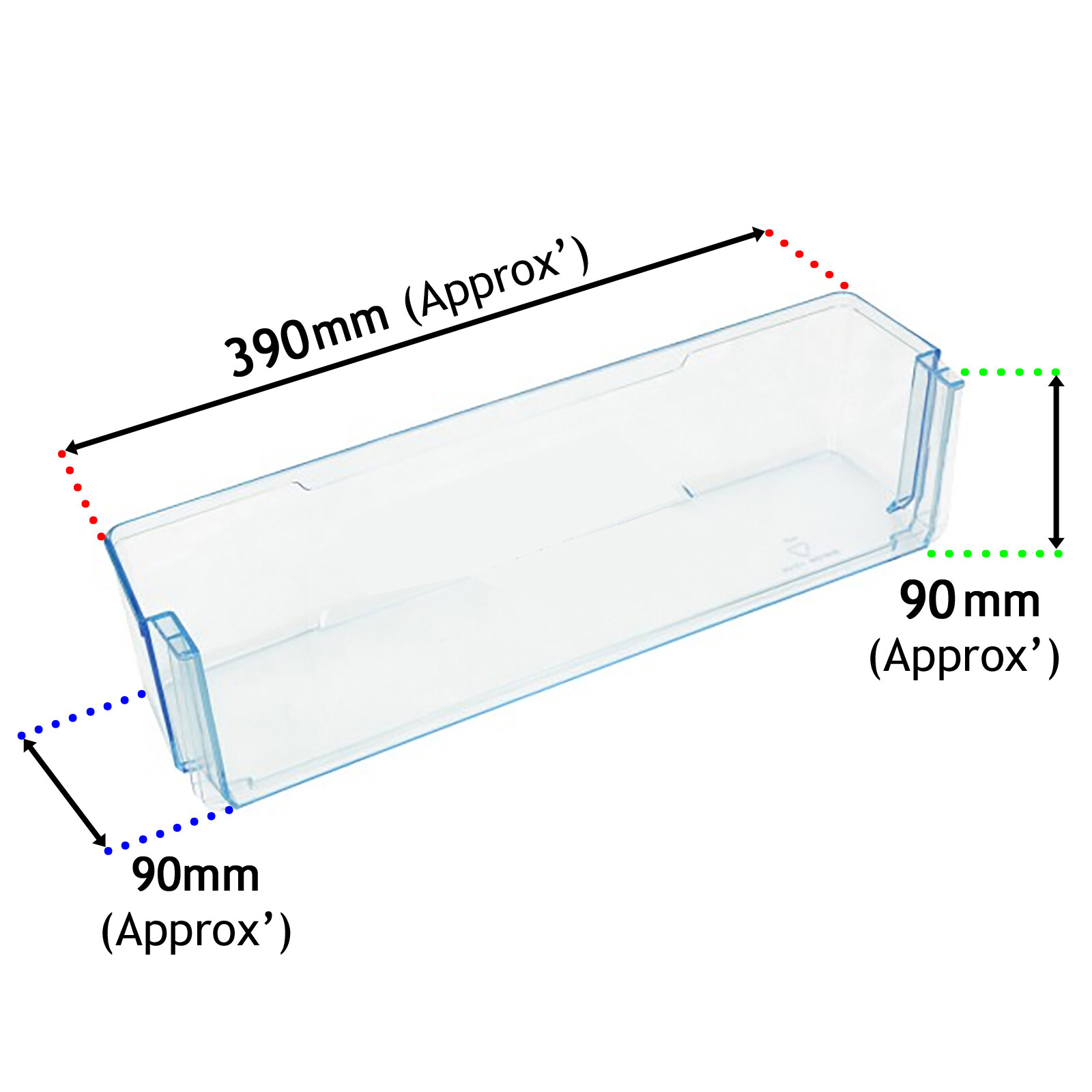 LOGIK Fridge Door Shelf LFC50B14 LFC50S12 LFC50W19 LUL50S13 Lower Tray ...