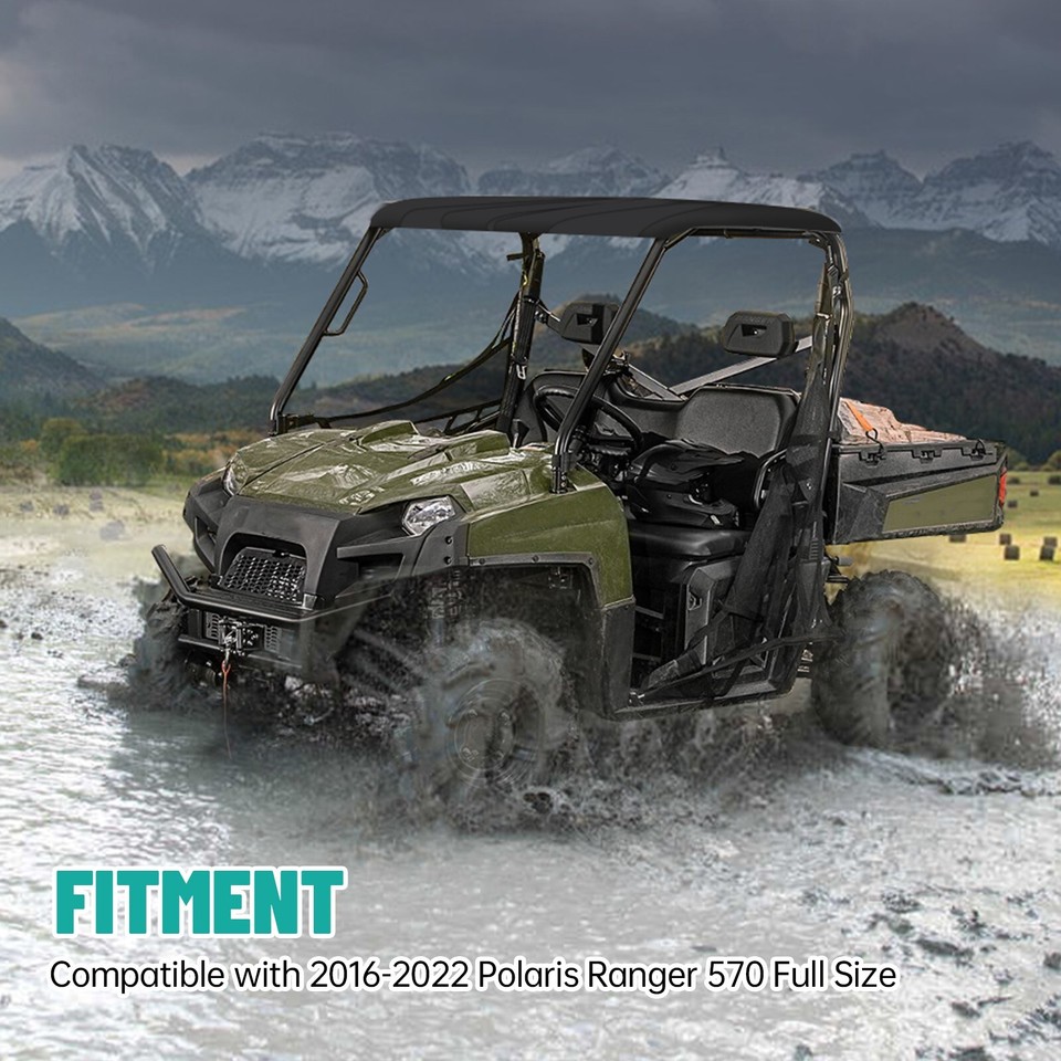 UTV Hard Top Roof for Polaris Ranger 570 Full Size 2016-2023 2-Piece ...
