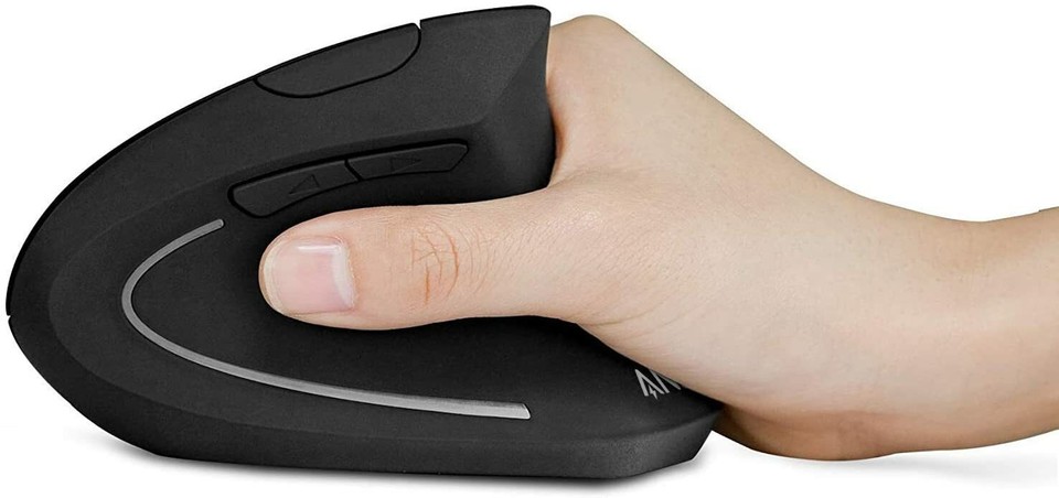 Anker 2.4G Wireless Vertical Ergonomic Optical Mouse 1600DPI 5-Button ...