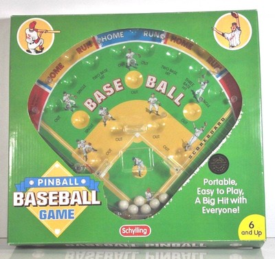 2001 PORTABLE METAL PINBALL BASEBALL GAME BY SCHYLLING TABLE TOP GAME ...
