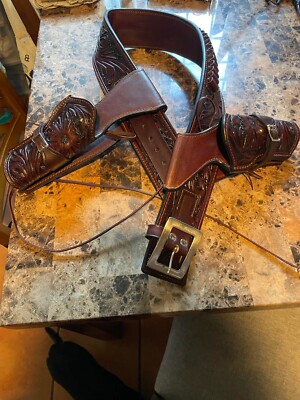 D.A.D CUSTOM LEATHER Hand Tooled Double Combination | eBay