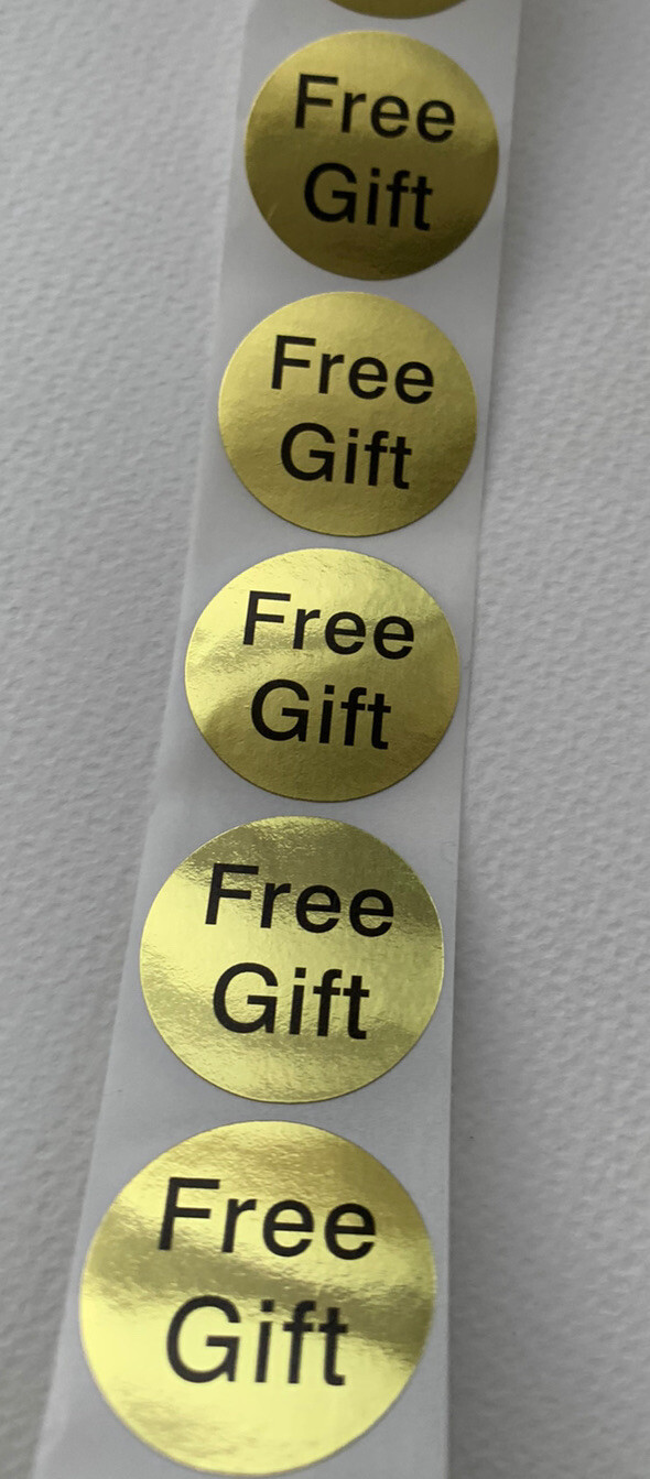 Gold Free Gift Stickers for Small Business Cute Stickers Packaging Art ...