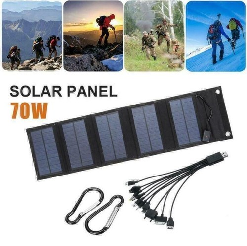 5V Foldable Solar Charger Outdoor Emergency Survival Equipment Camping ...