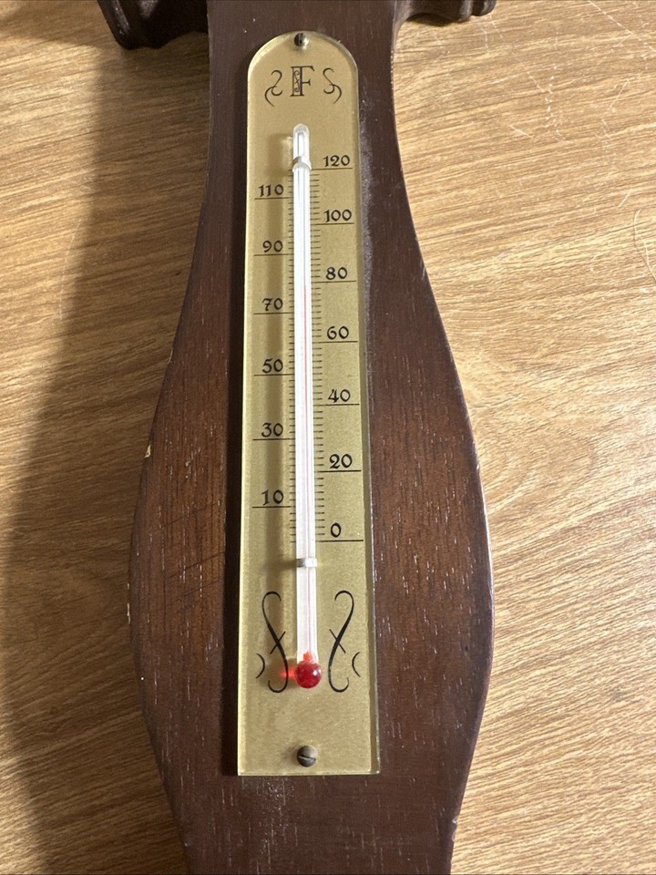 Changeable Woodcraft Thermometer Barometer Weather Station Banjo | eBay