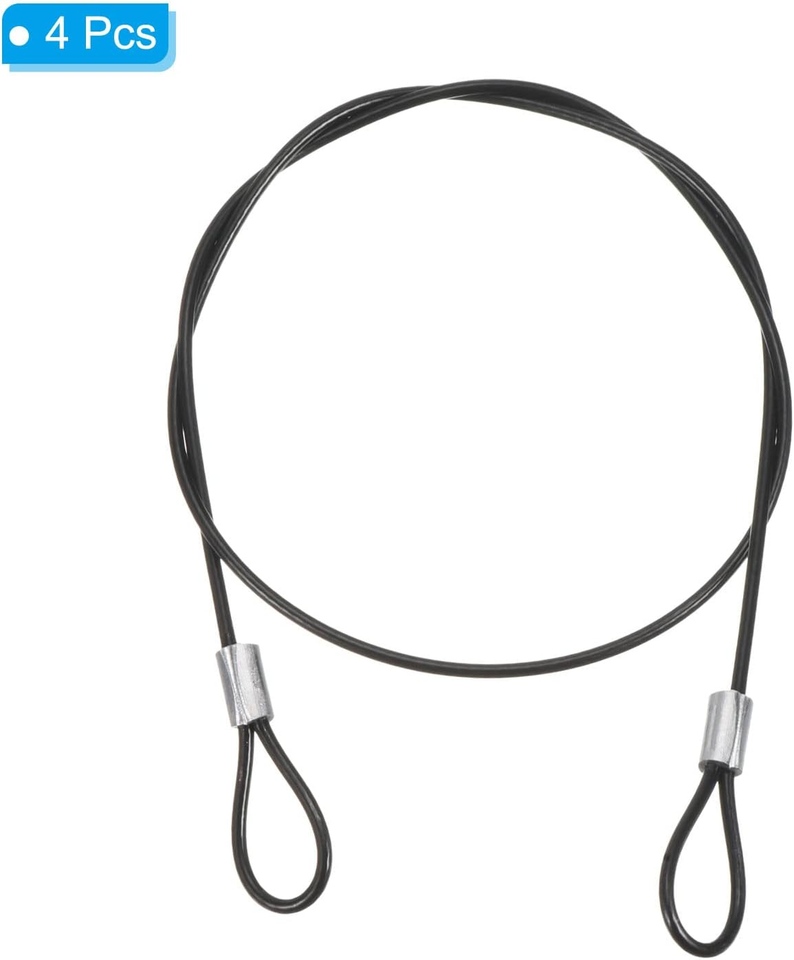 2Ft Safety Cable Lock, 4 Pack Stainless Steel Security Wire Rope for St ...