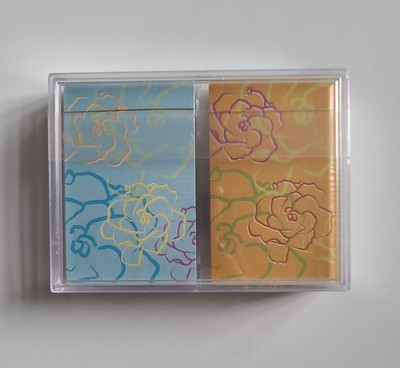 GEMACO GARDENIAS (Jumbo) 2 Deck Playing Cards in Plastic Case THE GEM ...