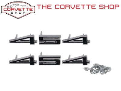 C3 Corvette 454 Hood Engine Numbers Emblem Set w/ Speednuts 1970-72 NEW ...