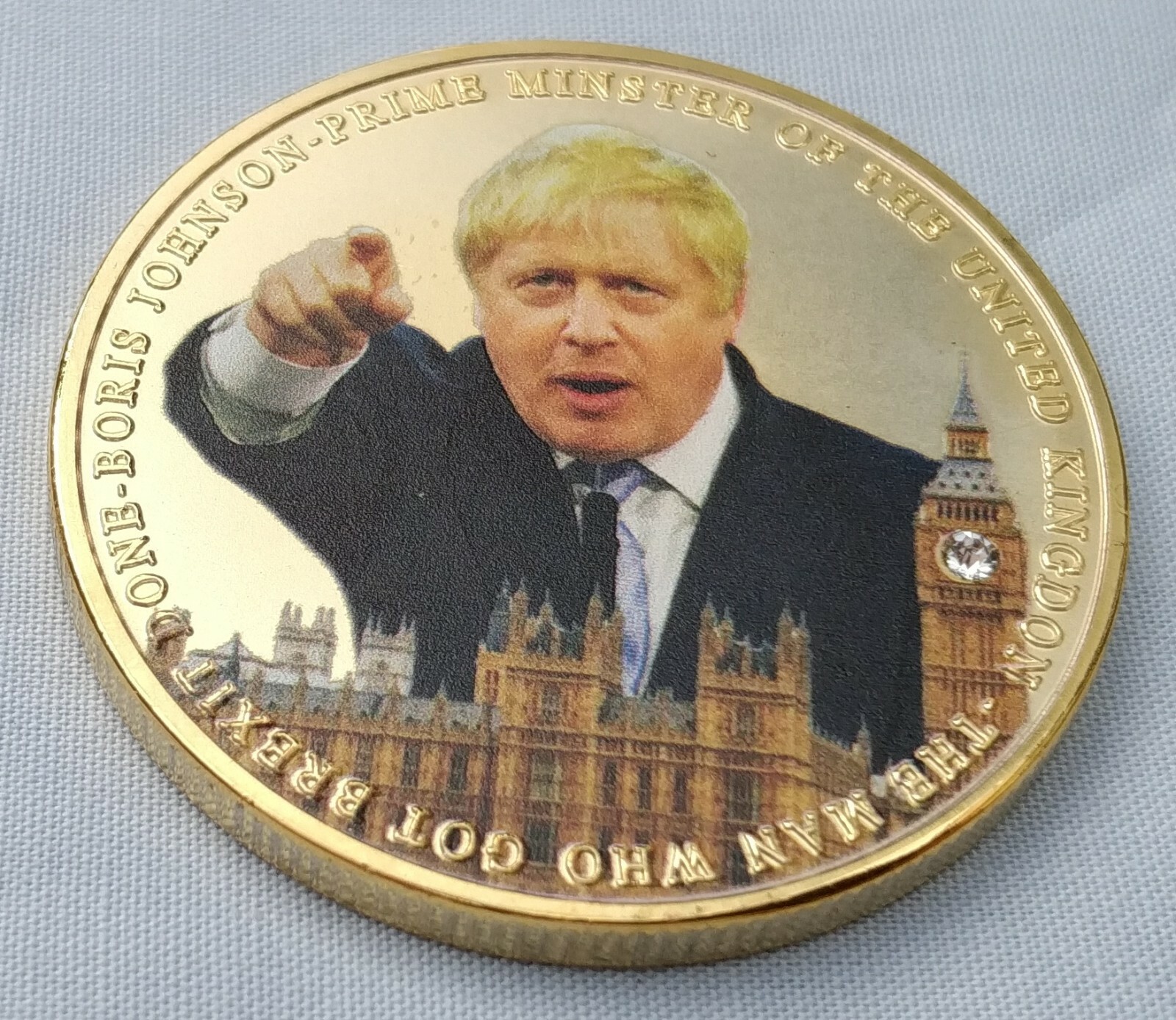 BORIS JOHNSON Gold Coin BREXIT Diamond Old | Grelly UK