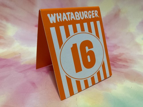 Whataburger Table Tent #'s You Pick The Number No Limit $5 Flat Rate ...