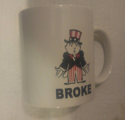 Broke Monopoly Uncle Sam Coffee Mug Empty Pockets | eBay