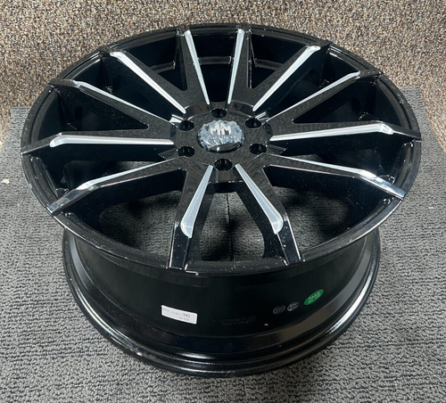 (QTY 1) Mayhem Crossfire 8109 Gloss Black Milled Wheel Rim 22x9.5 6x135 ...