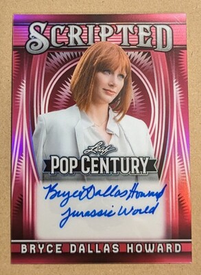Bryce Dallas Howard 2025 Leaf Pop Century Metal Autograph Auto Scripted ...