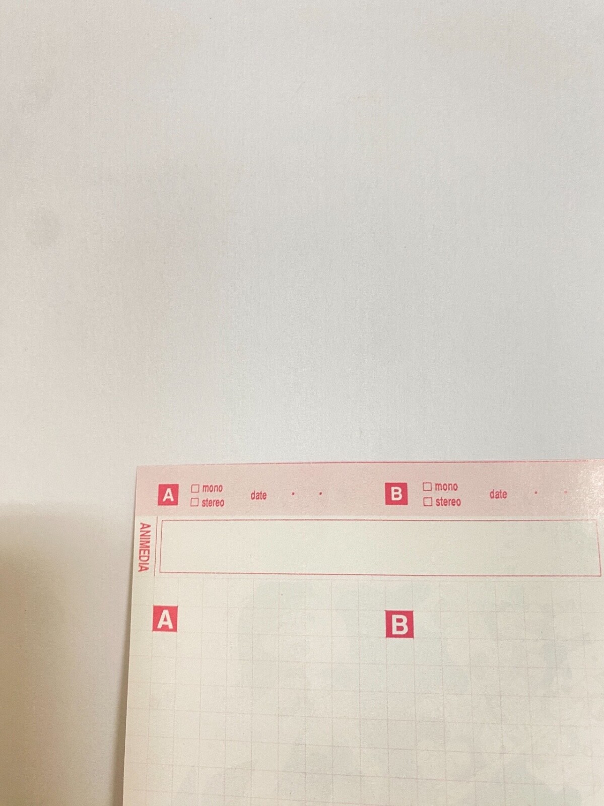MATCHLESS RAIJIN-OH Cassette Tape Index Card Animedia Edo Era ...
