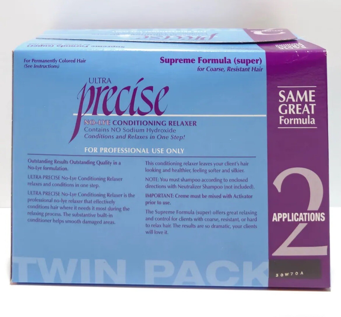 Ultra Precise Kit No-lye Relaxer Supreme Twin Pack. for sale online | eBay