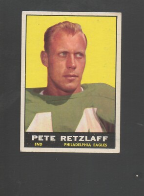 1961 Topps Football Card #99 Pete Retzlaff-Philadelphia Eagles Ex Mint ...