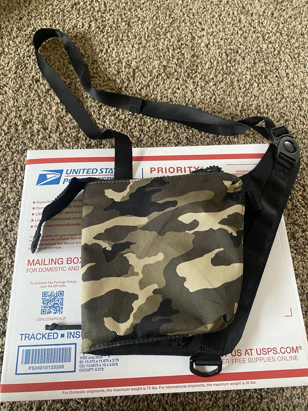 Nike Air Max Smit Crossbody Bag Pack Camo Foldable Ba… - Gem