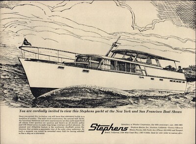 1962 PAPER AD Stephens Yacht Gale Outboard Motor V-4 Buccaneer 3 | eBay