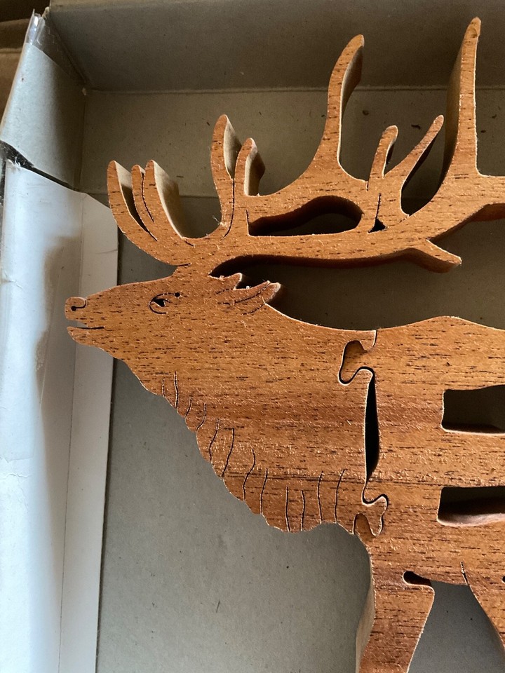 Wooden Handmade Homemade ELK Puzzle | eBay