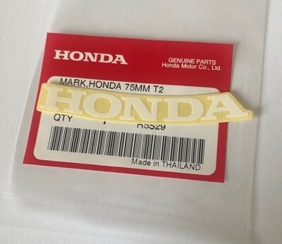 HONDA MARK 75mm WHITE DECAL STICKER LOGO BADGE *** GENUINE HONDA ...