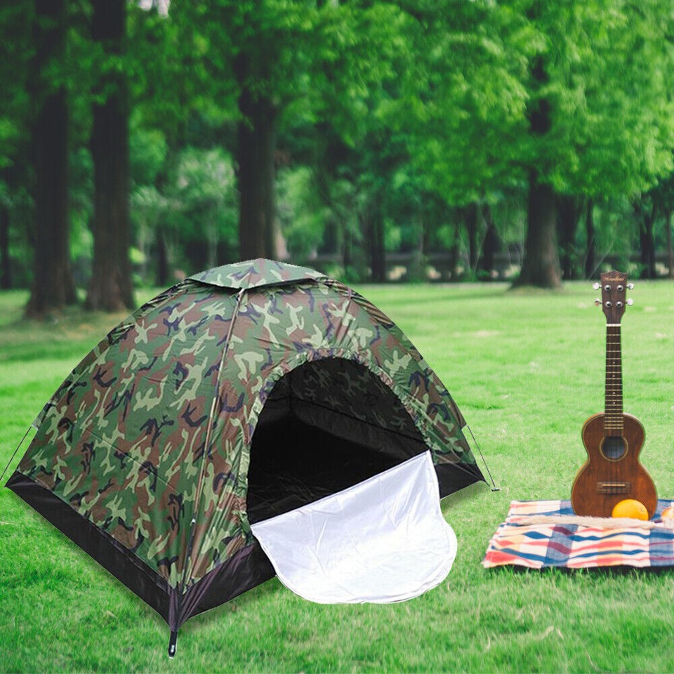 1-4 Person Portable Camping Tent Pop Up Tent Waterproof Canopy Dome ...