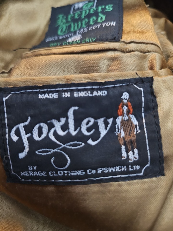 Foxley Keepers Tweed Riding Jacket size 40 Wool cotton Hacking Hunting ...