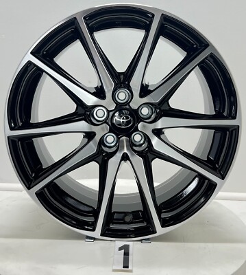17x7.5 ET48MM 5x100 Machined Black Rim Subaru BRZ Toyota 86 28111CC030 ...