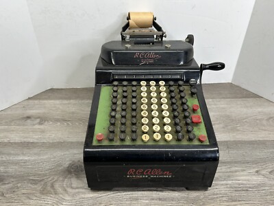 VINTAGE R. C. RC ALLEN BUSINESS MACHINES ADDING MACHINE MODEL # 805 ...