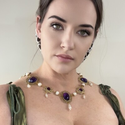 The Margaret Tudor - Medieval Tudor Necklace Handmade Renaissance ...