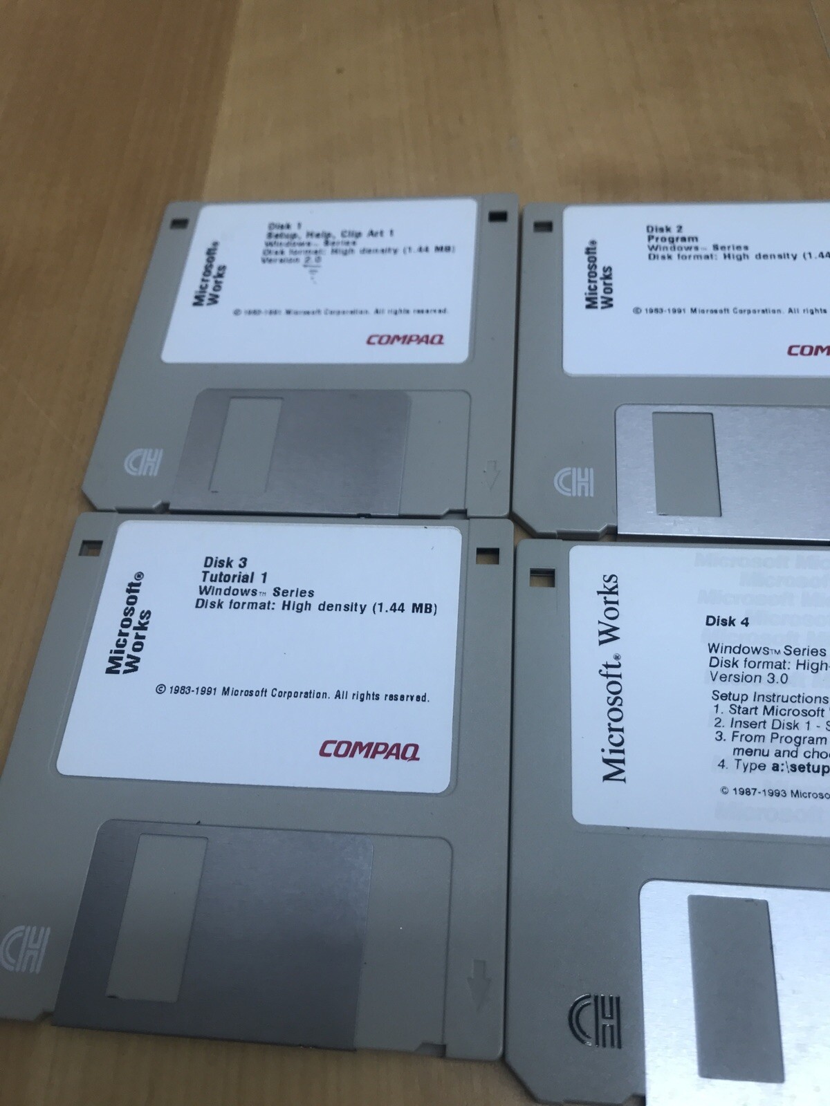 3.5” Floppy Disk Vtg PC Software Lot Microsoft Works 1.0 1983 Compaq | eBay