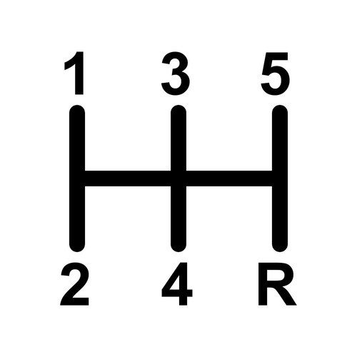 5-Speed Sticker - Manual Shift Decal | eBay