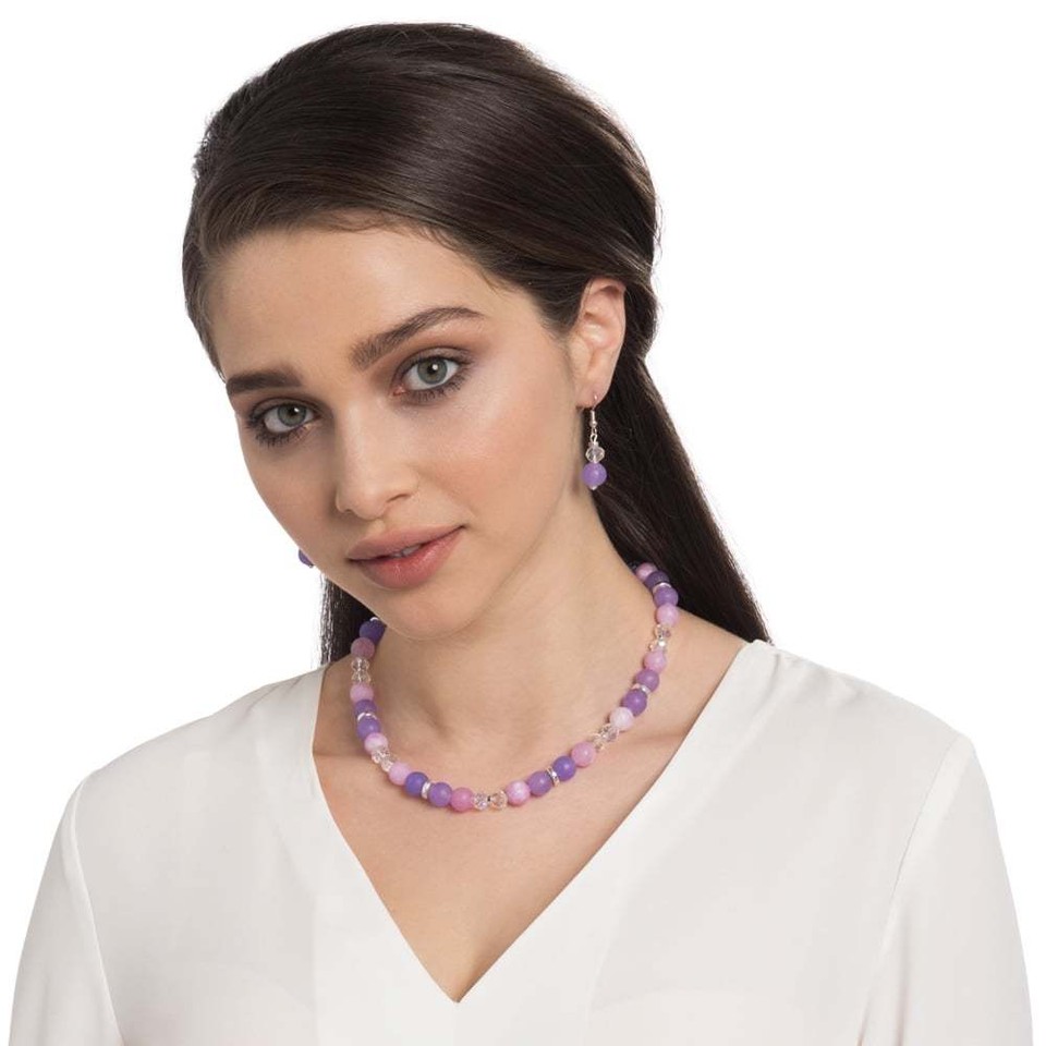 Rhapsody Lilac Jade and Crystal Drop Pierced Earrings | eBay