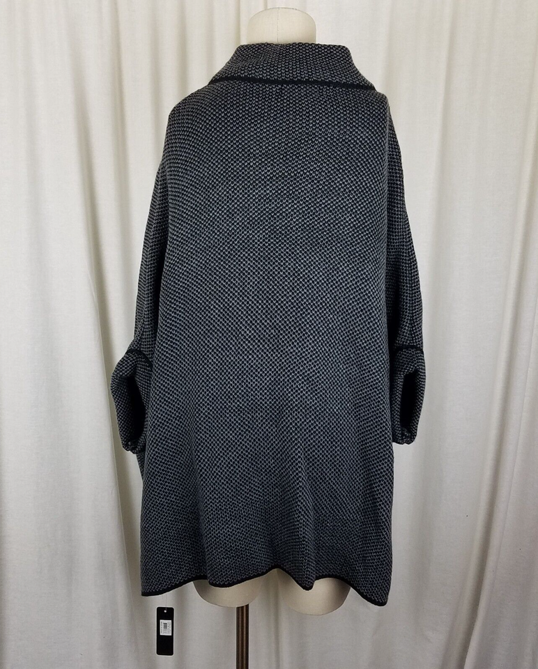 Janice Apparel Knit Wrap Middleton Toggle Turtleneck Cape Poncho ...
