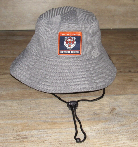 Detroit Tigers New Era Gray Training Bucket Boonie hat cap Men's size ...